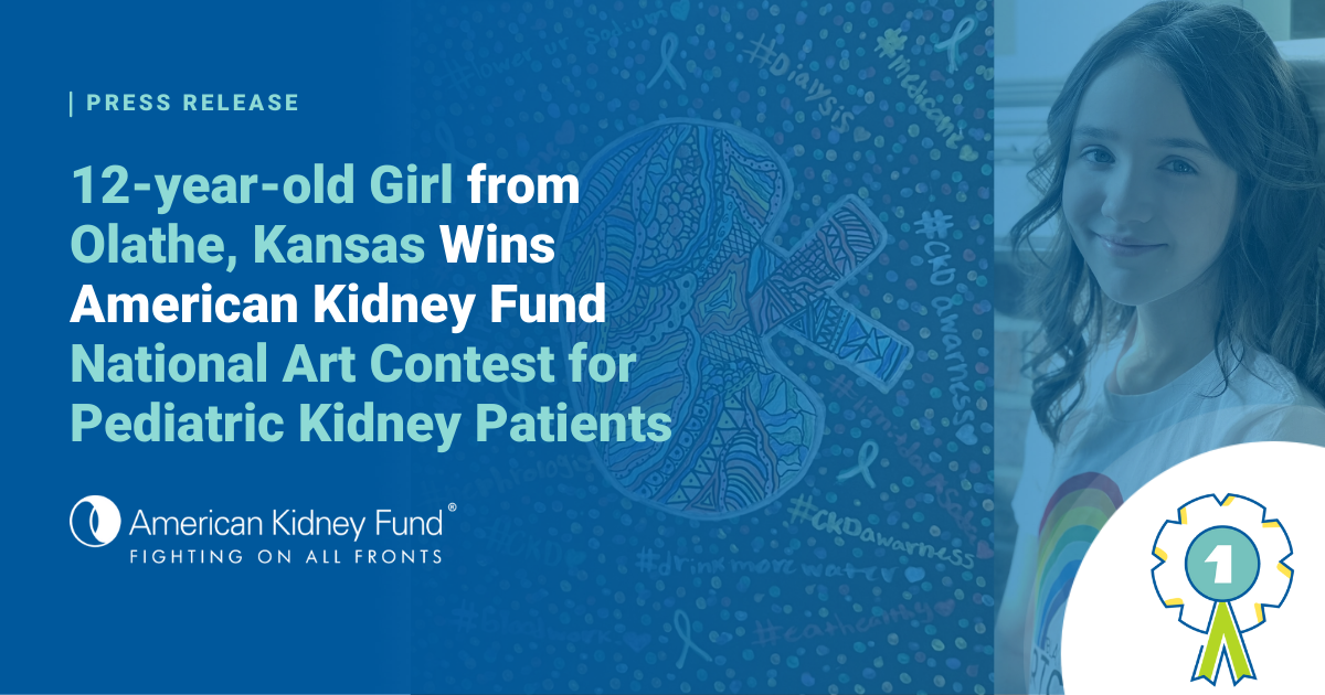 12-year-old Girl from Olathe, Kansas Wins American Kidney Fund National ...